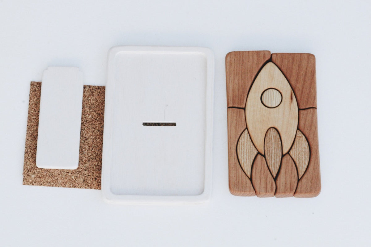 Puzzle Rakete Holz handgefertigt - tateplota – Bub & Maitli GmbH